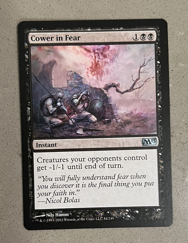 Cower In Fear Magic The Gathering 2013 Card Light Play X1 | eBay