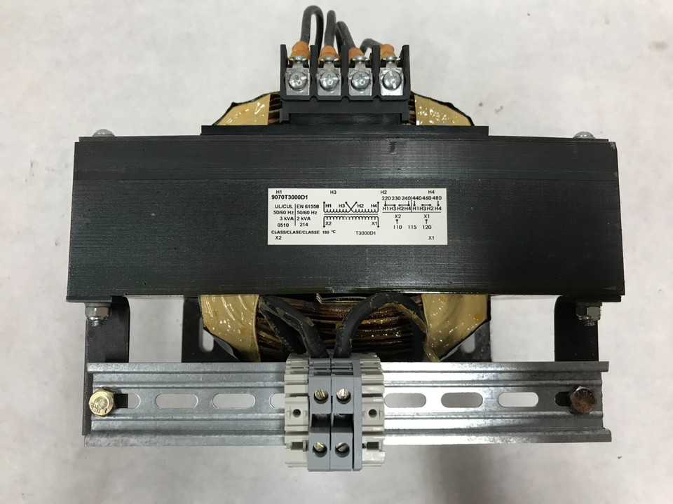 SQUARE D 9070T3000D1 Transformer 3kVA, 230/460VAC Primary, 115VAC ...