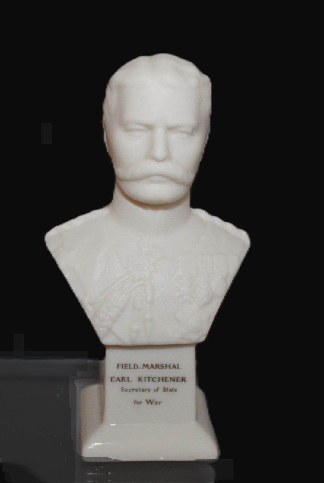 WWI SHELLEY CRESTED CHINA PARIAN BUST OF FIELD MARSHAL EARL KITCHENER ...
