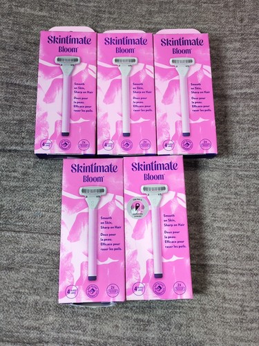 Skintimate Bloom Women 4-Blade Razor w Handle and 2 Refills . Lot Of 5 ...