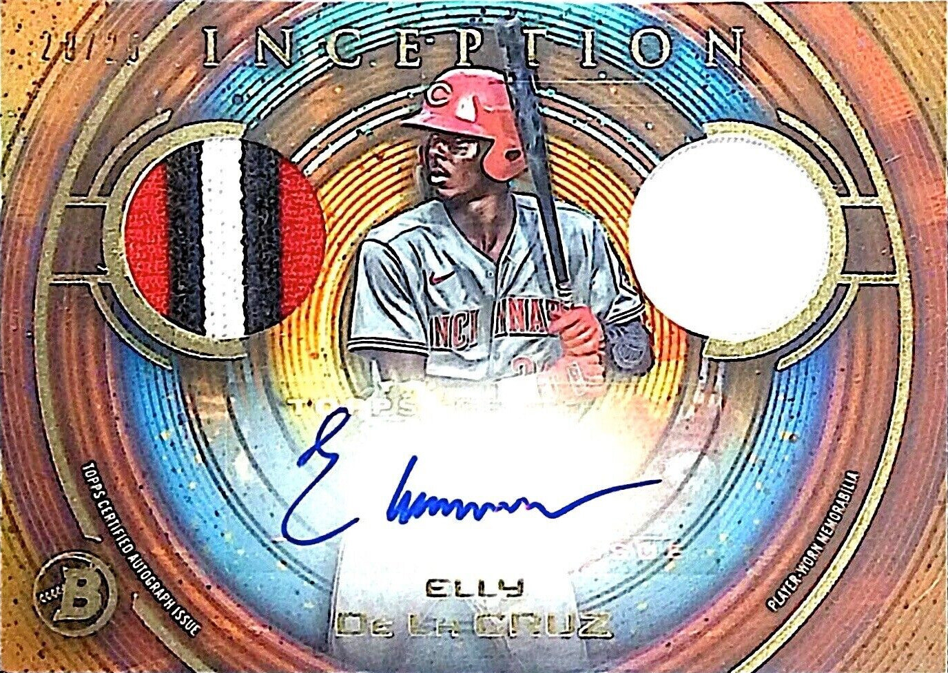 2022 Bowman Inception - Inception Autograph Dual Relics Orange Foil # ...