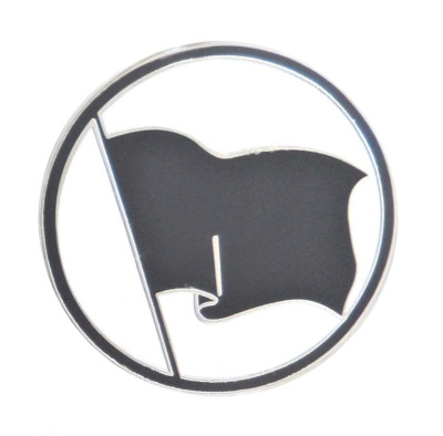 Anarchy Traditional Black Flag Pin Badge | eBay UK