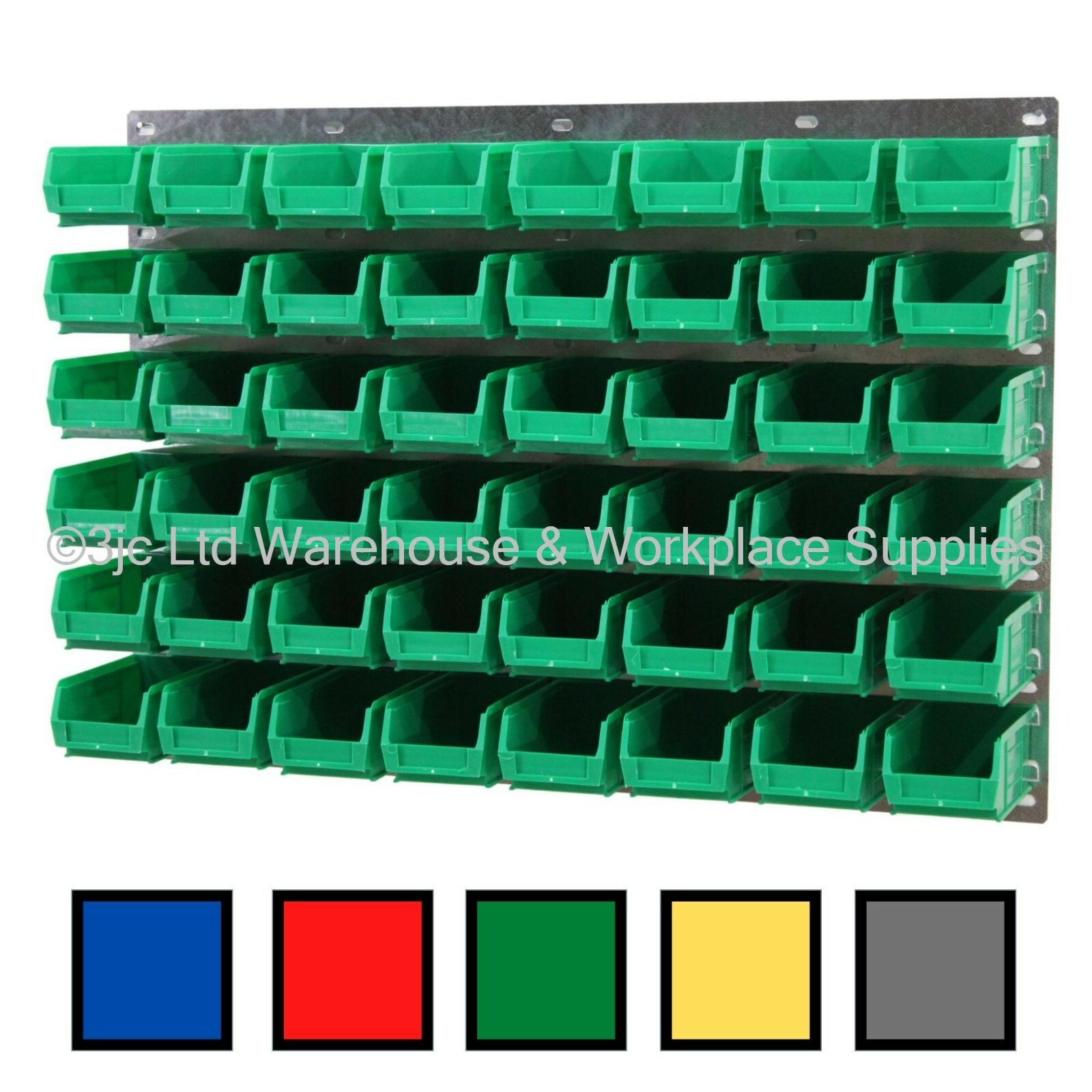 NEW UK Made Plastic Parts Storage Bins Boxes With Steel Wall Louvre ...
