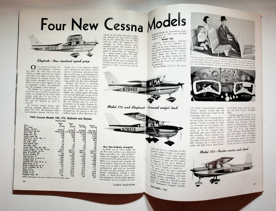 1961 December Flight Magazine Helicopter Edition Hughes Piper Comanche ...