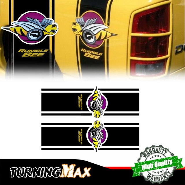 2pcs Car Truck Racing Stripe Vinyl Rumble Bee Stickers Decals for 1500 ...