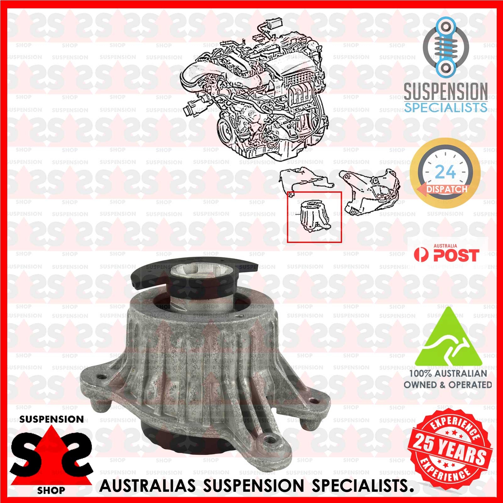 Right Mounting, Engine Suit MERCEDES-BENZ C-Class (W205) C 250 (205.045 ...