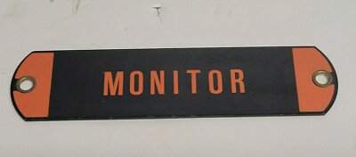 Vintage CHEVRON? MONITOR Porcelain Gas Fuel Oil Tag / Sign | eBay