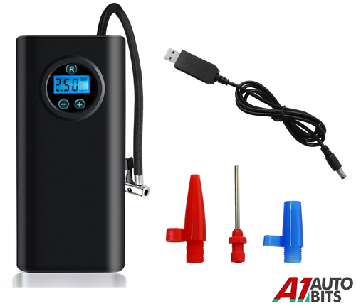 Portable Car Tyre Inflator Digital Cordless Air Compressor Pump USB ...