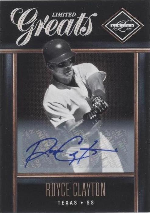 2011 Panini Limited - Limited Greats Royce Clayton #39 Signatures /499 ...