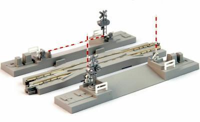 Kato N Scale UNITRACK ~ Crossing Gate & Rerailing Track 4 7/8" 124mm ...