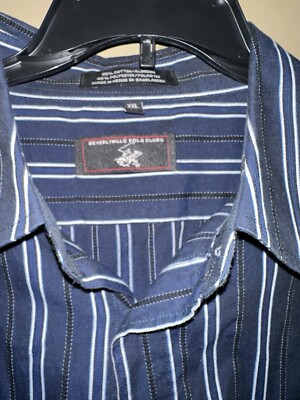 Beverly Hills Polo Club Button Up Size 2XL Striped Long Sleeve | eBay