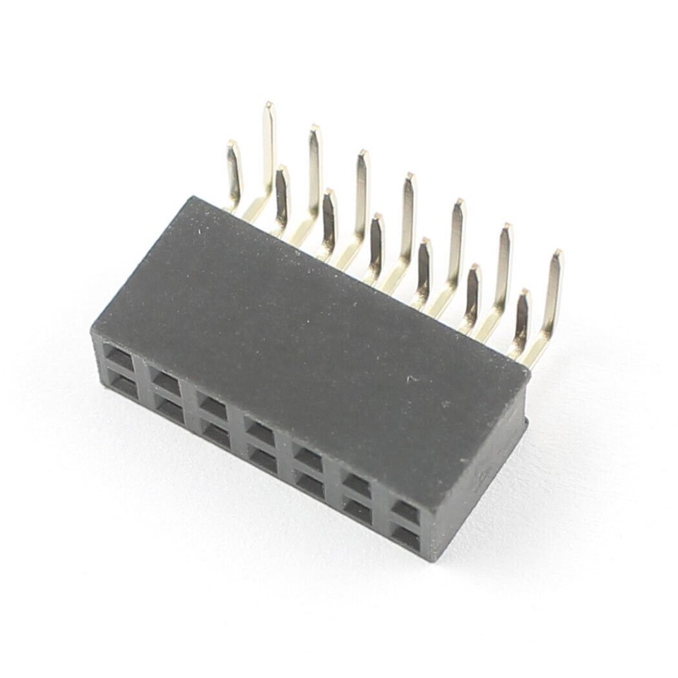 5Pcs 2.54mm Pitch 2x7 14 Pin Right Angle Female Double Header Strip PH ...