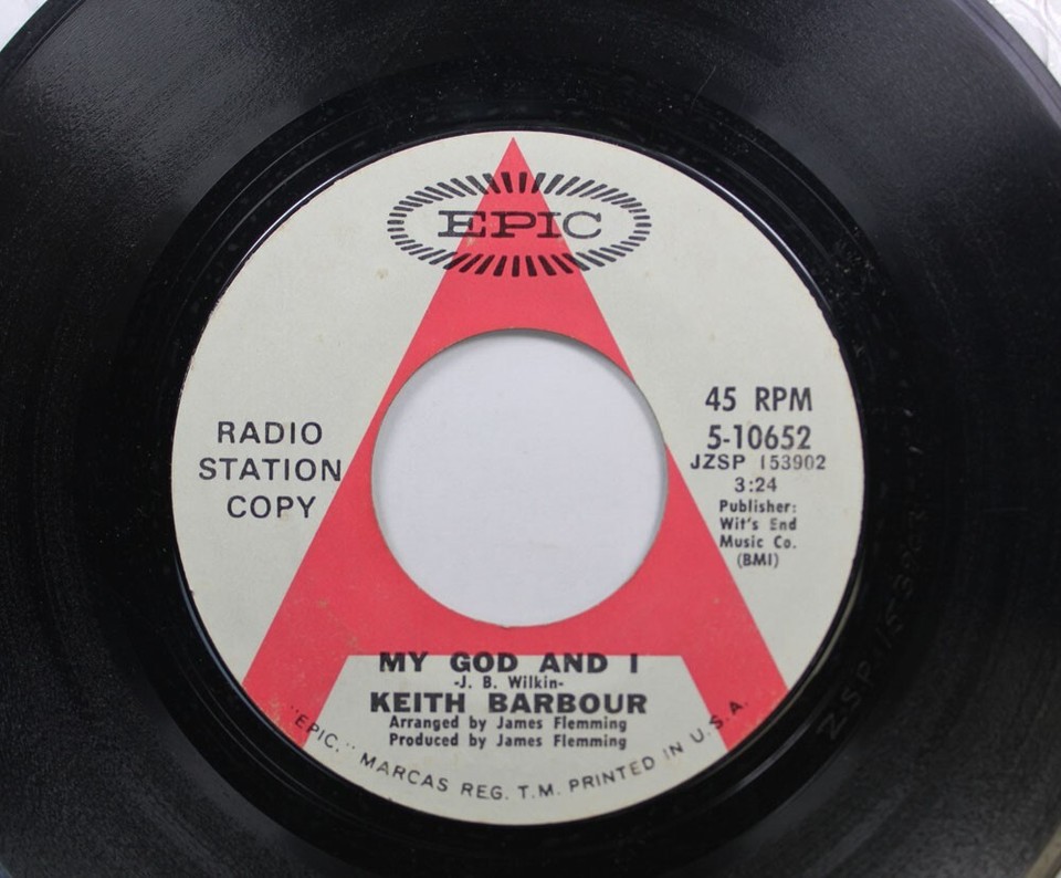 Rock Promo 45 Keith Barbour - In The Quiet Of Your Love / My God And I ...