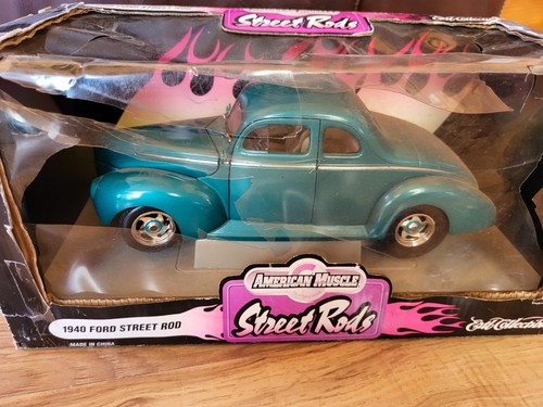 1998 ERTL American Muscle 1940 Ford Street Rod Diecast Green Car ...