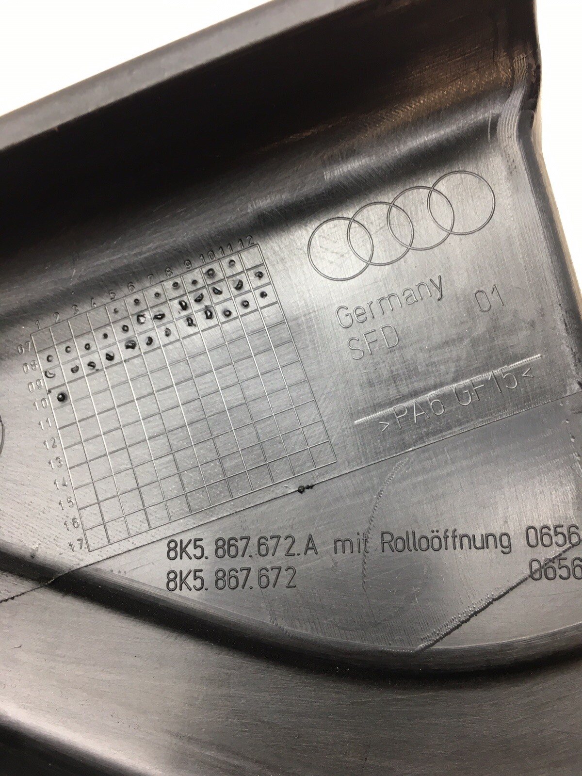 2009 2010 2011-2016 AUDI A4 S4 REAR RIGHT PASSENGER UPPER DOOR WINDOW ...