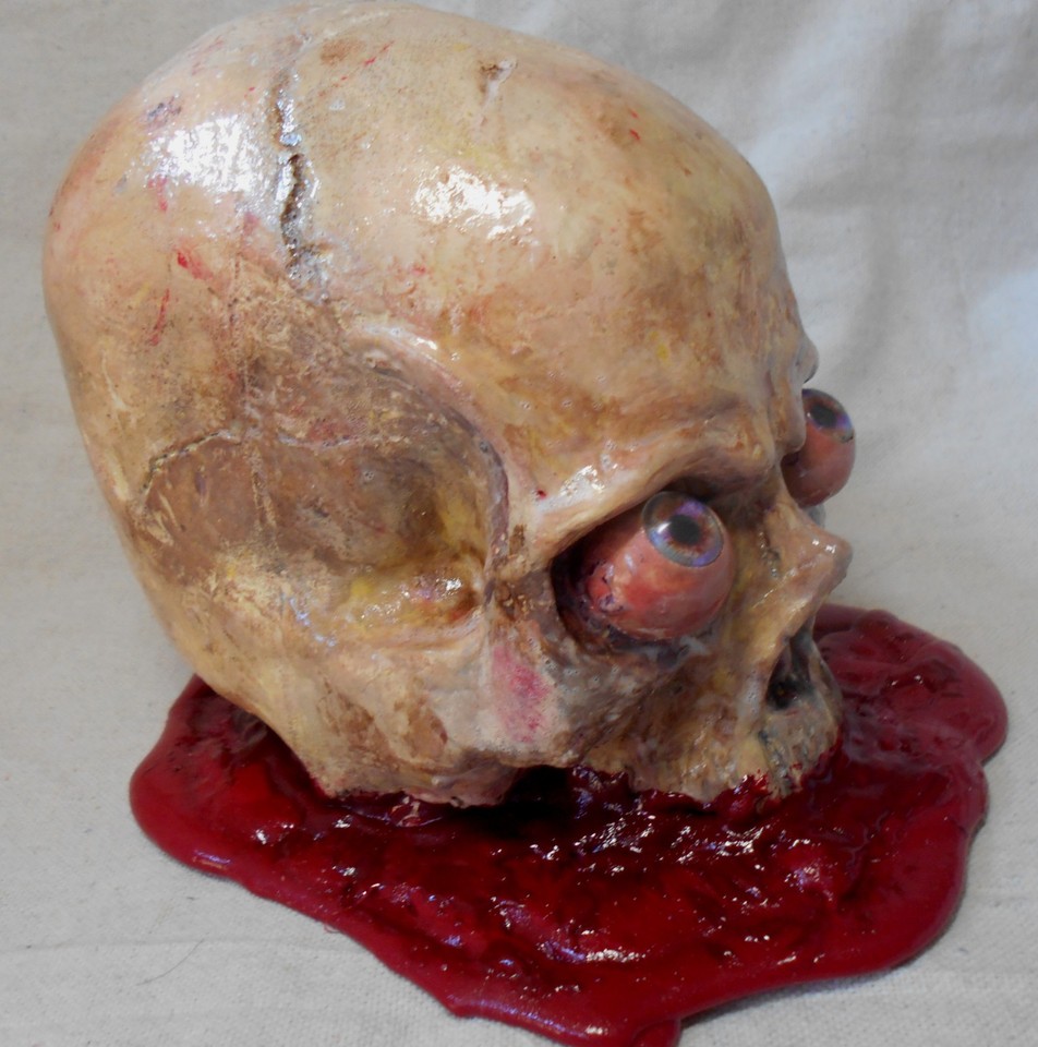 Horror Prop CORPSE SKULL Head Halloween Movie Fx DEAD Decor Body Parts ...