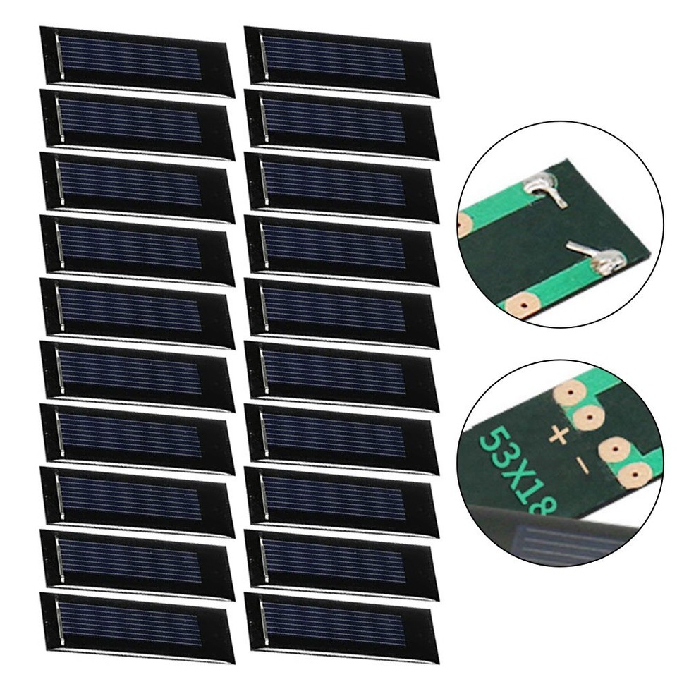 For DIY Energy Solutions with 20pcs Mini Solar Panels Rated at 0 5V ...
