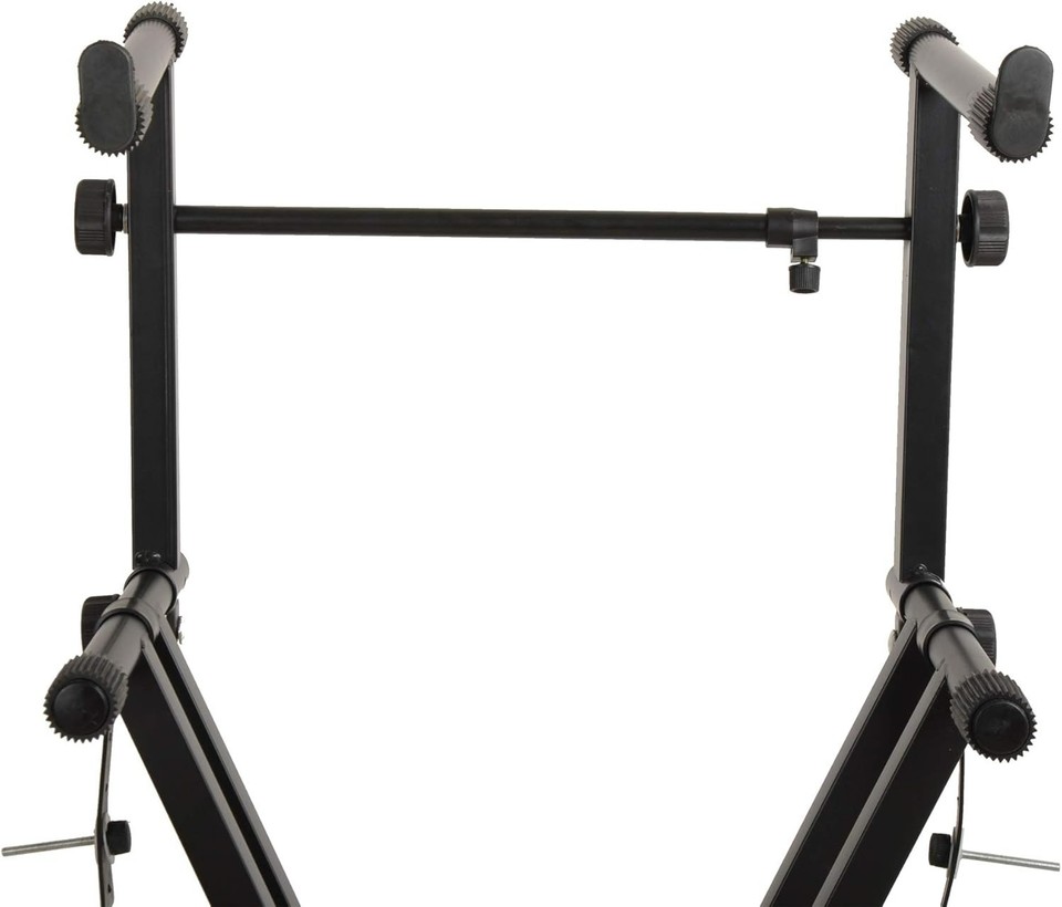 2 Tier Keyboard Stand Adapter X-Style w/ Locking Straps Fits 1" Tube ...