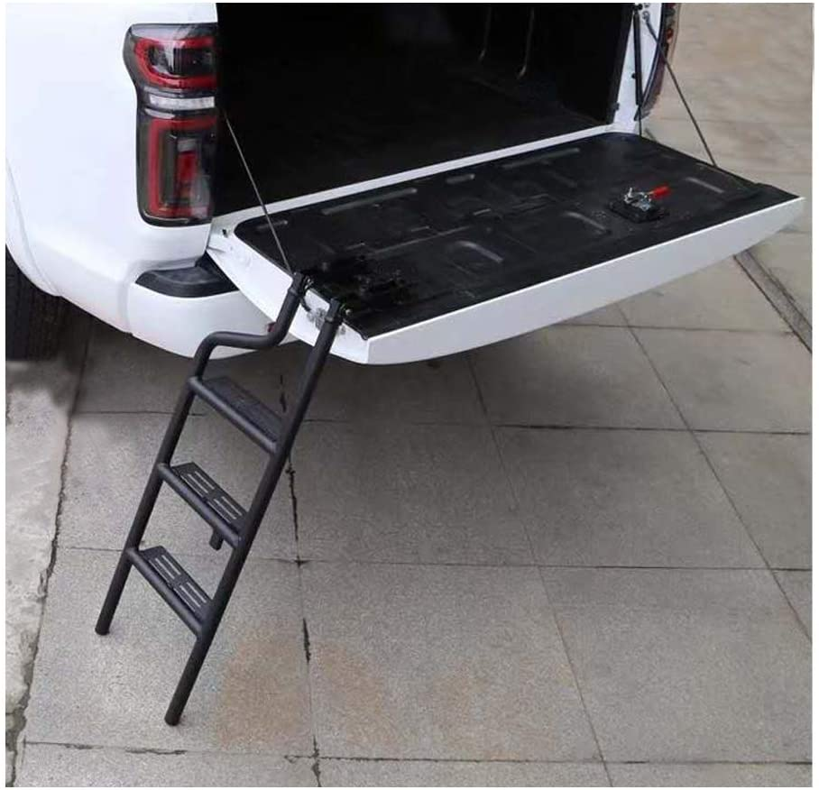 Universal Foldable Tailgate Ladder Fits for Jeep Gladiator JT 2019-2023 ...