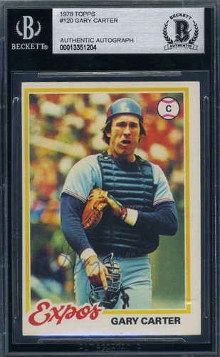 Gary Carter Beckett BAS Vintage Signed 1978 Topps Autograph | eBay