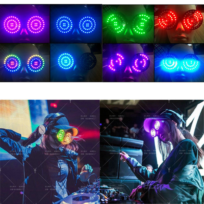 REZZ DJ 88 LED Light Glasses Party Night Music Bar Remote Control Multi ...