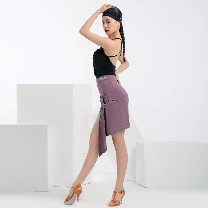 Lady Latin Salsa Rhythm Practice Dance Skirts Ballroom Cha Cha Paso ...