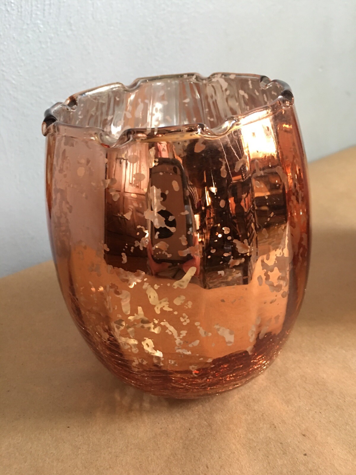 Decorative Copper Color Glass Tealight/Votive Candleholders | eBay
