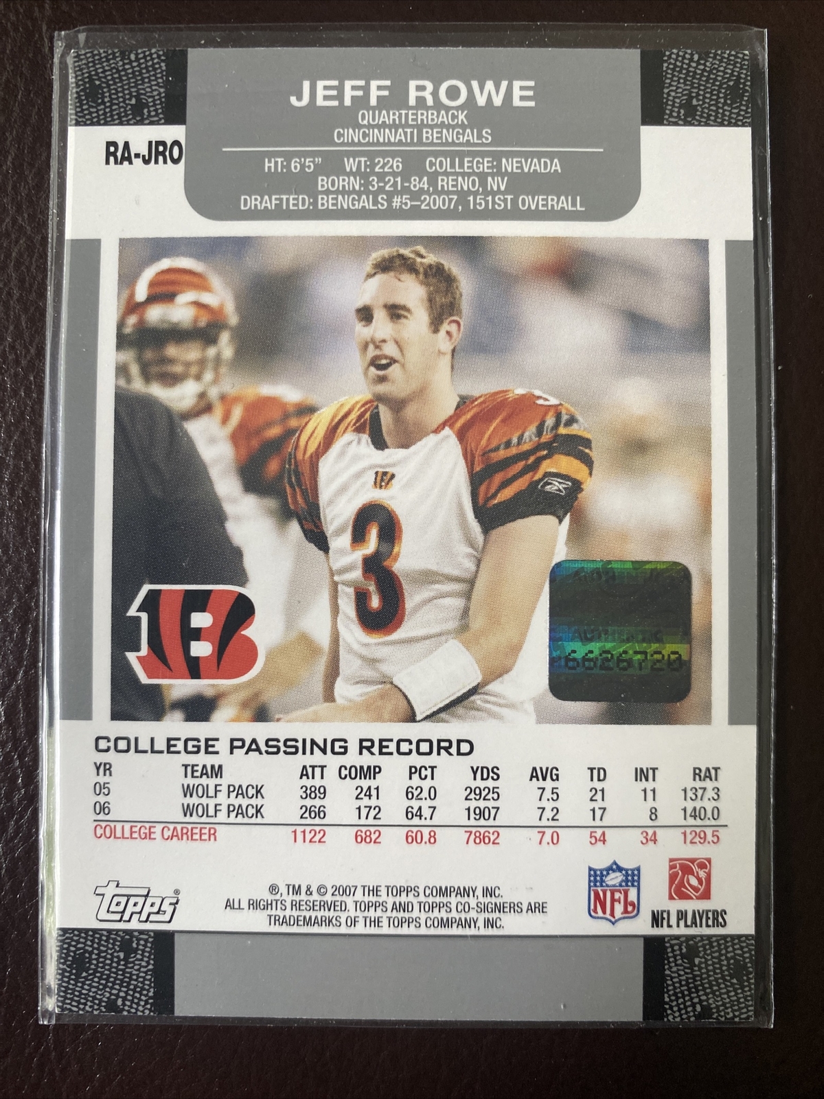 2007 Topps Co-Signers Football Lot of 2 Rookie Autos Jeff Rowe ...