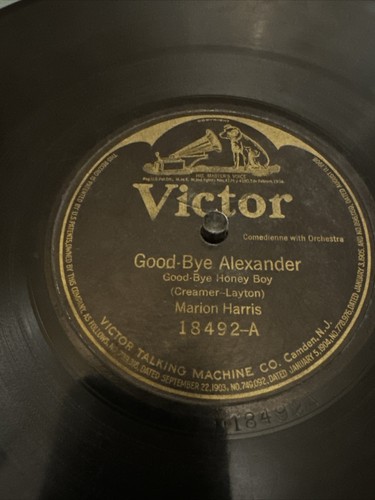 Victor 78 RPM Marion Harris / Collins & Harlan - Goodbye Alexander ...