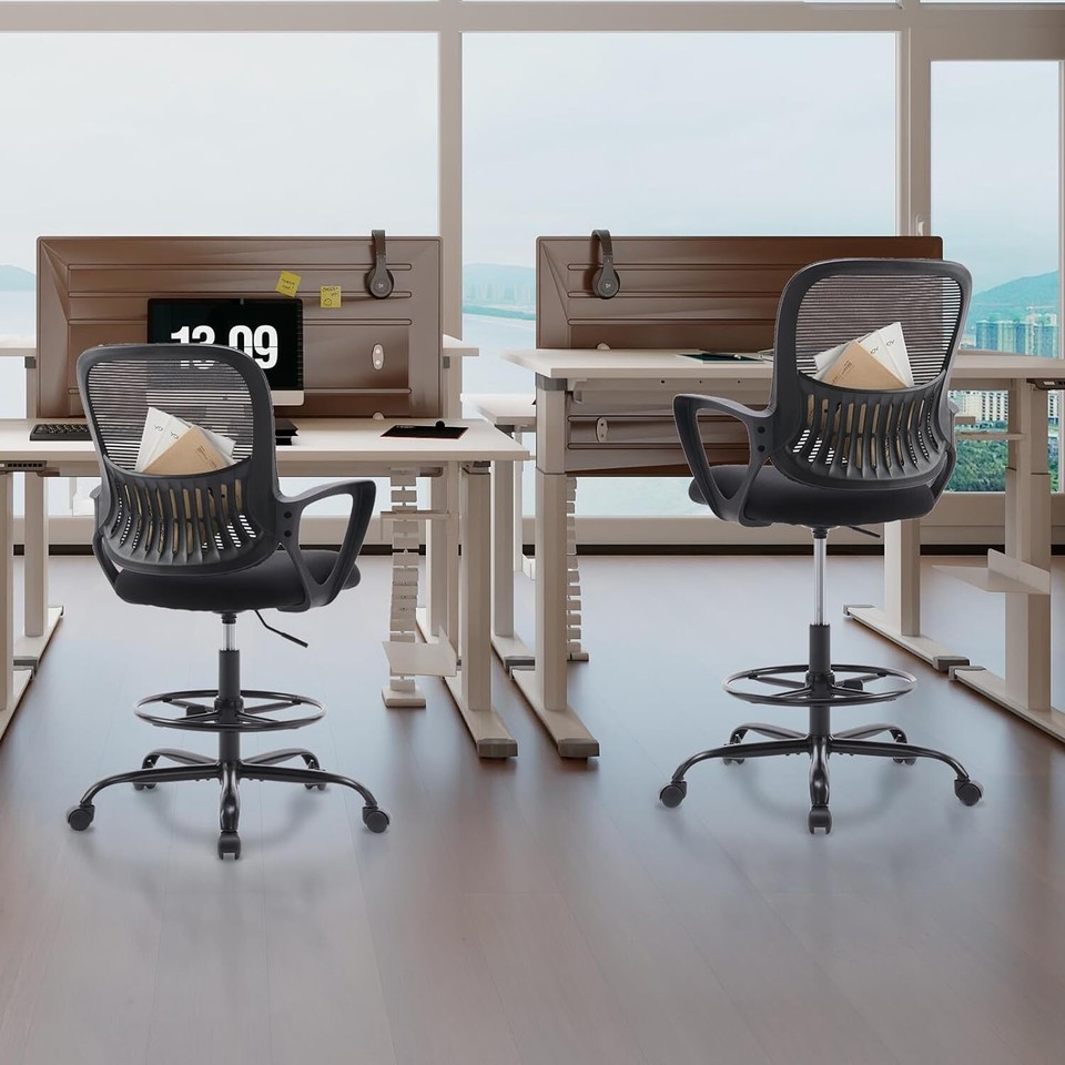 Ergonomic Adjustable Tall Drafting Chair: Perfect for Home Office ...