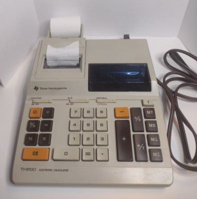Vintage Texas Instruments TI-5130 Printing Adding Machine Calculator ...