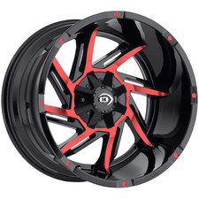 One 20x12 Vision 422 Prowler 5x139.7 Et-51 Black Machined Wheel for ...