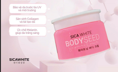 1 x Kem lua Sica white Bodyseed Supreme Cream - blanchissant, hydratant ...