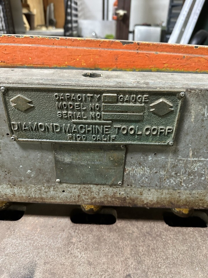 Diamond Machine 1472,72" 14 Gauge Power Squaring Shear | eBay