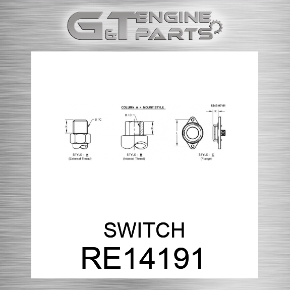 NOS Tractor Parts John Deere Pressure Switch RE14191 for sale online | eBay