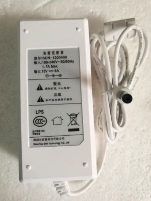 Genuine SOY Switching Adapter SUN-1200400 12V 4A Power Supply AC ...