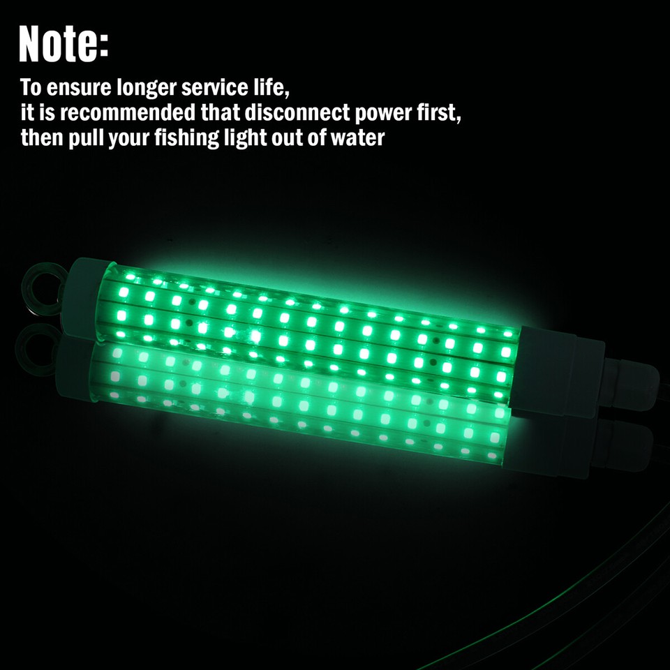 900000000Lumens 12V 120 LED Green Underwater Fishing Light Lamp Fish ...