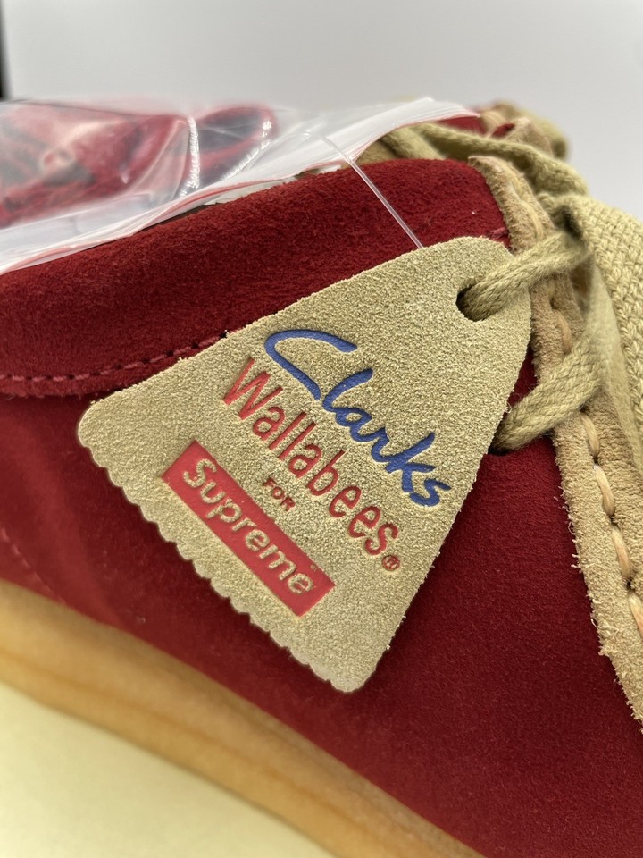 Vtg New Supreme Red Tan Suede Wallabee Low 10 Cream 2015 Bandana ...
