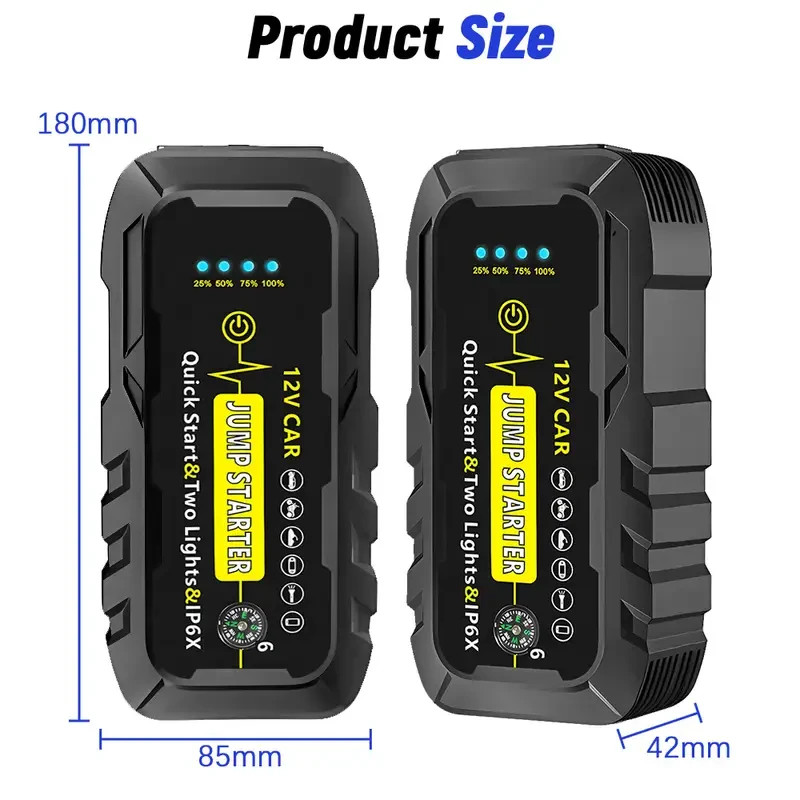 Portable 1500A Car Jump Starter Power Bank Emergency Battery Charger ...