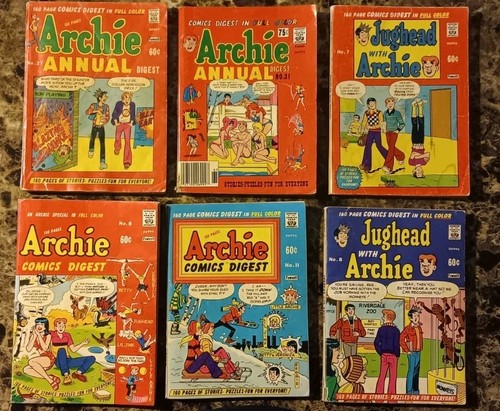 Lot 6 Archie Annual Digest Jughead 70s Comic Books 27, 7, 31, 8, 11 | eBay