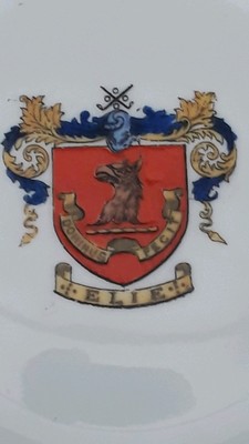 RARE DOMINUS FECIT SCOTTISH CRESTED WARE FOR MISS RITCHIE, HIGH ST ELIE ...
