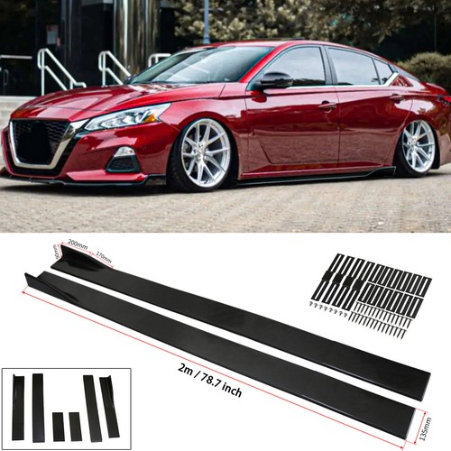 For Nissan Altima 78.7'' Side Skirt Splitter Rocker Panel Extension ...