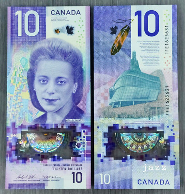 2018 Canada Banknote $10 Ten Dollar Polymer Wilkins/Macklem P#113b #FFE ...
