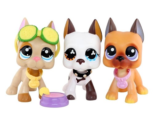 Mini Pet Shop lps Great Dane Dog Set 577 244 1647 with LPS Accessories ...