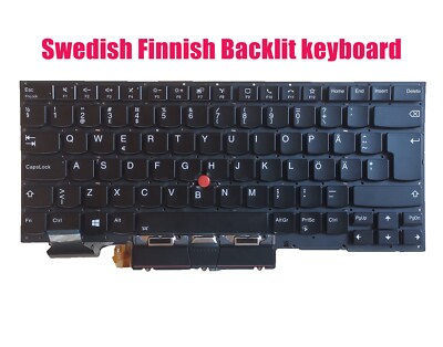 Swedish Finnish keyboard for Lenovo ThinkPad X1 Yoga 5th Gen (Type 20UB ...