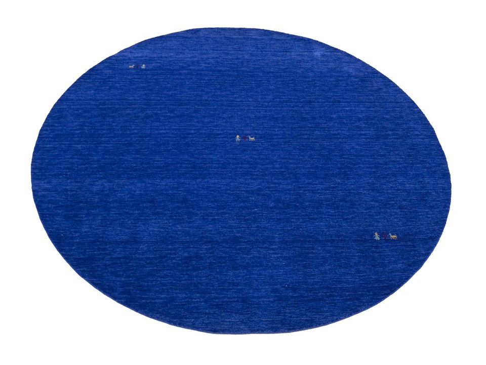 Blue Gabbeh Modern Round Rug 6X6 ft Tribal Plush Floor Carpet Living ...