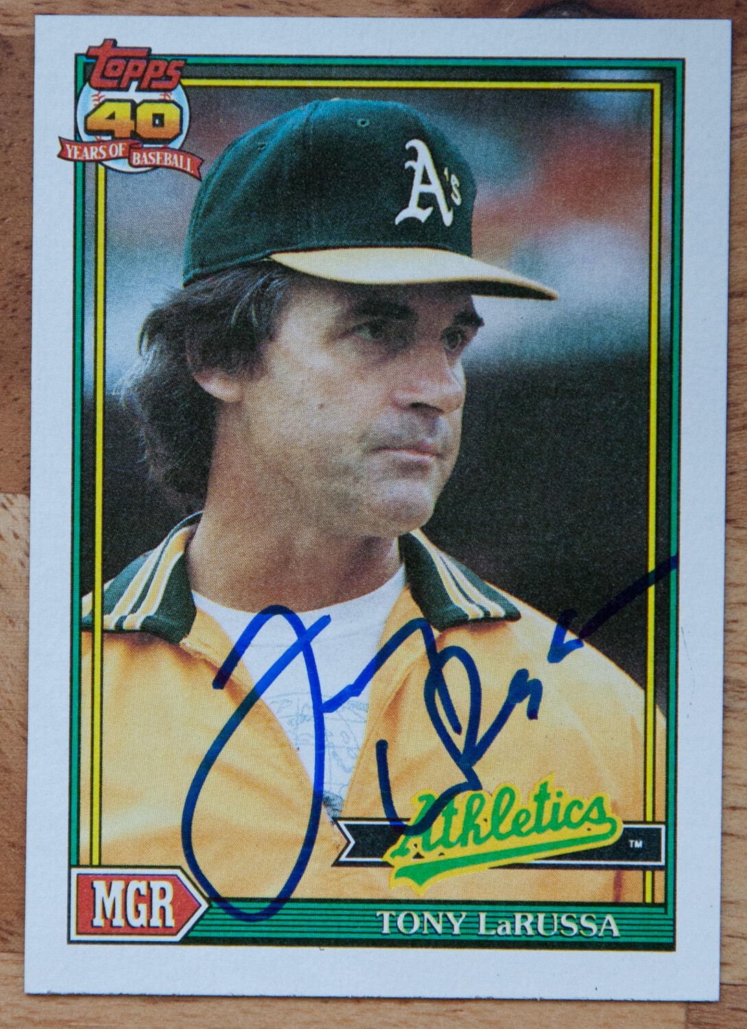 AUTOGRAPHED - Tony LaRussa 1991 Topps Oakland A's Baseball Card #171 | eBay