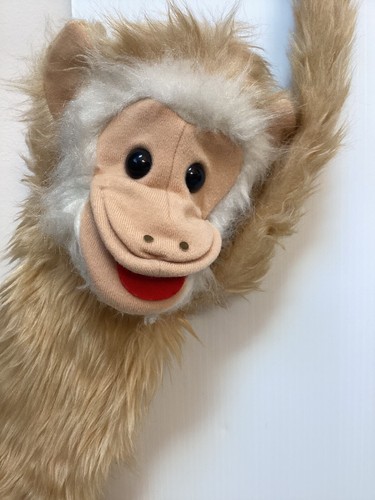 VTG Hanging Monkey Hand Body Puppet 33” Tan Plush Master Juvenile | eBay