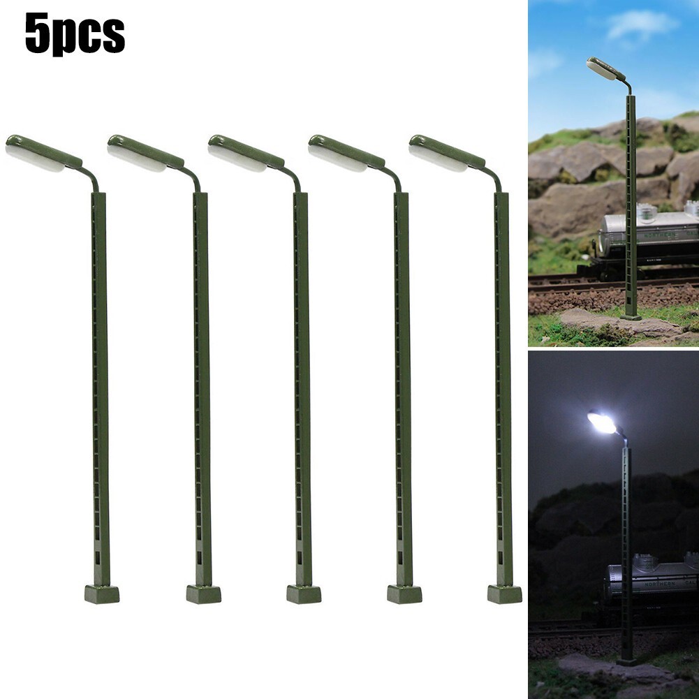 Premium Quality N Scale Model Railway Lights Pack of 5 Lattice Mast ...