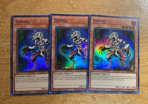 🔵 3x Yugioh LDS3-EN004 Gernia BLUE ULTRA RARE PLAYSET 1ST EDITION | eBay